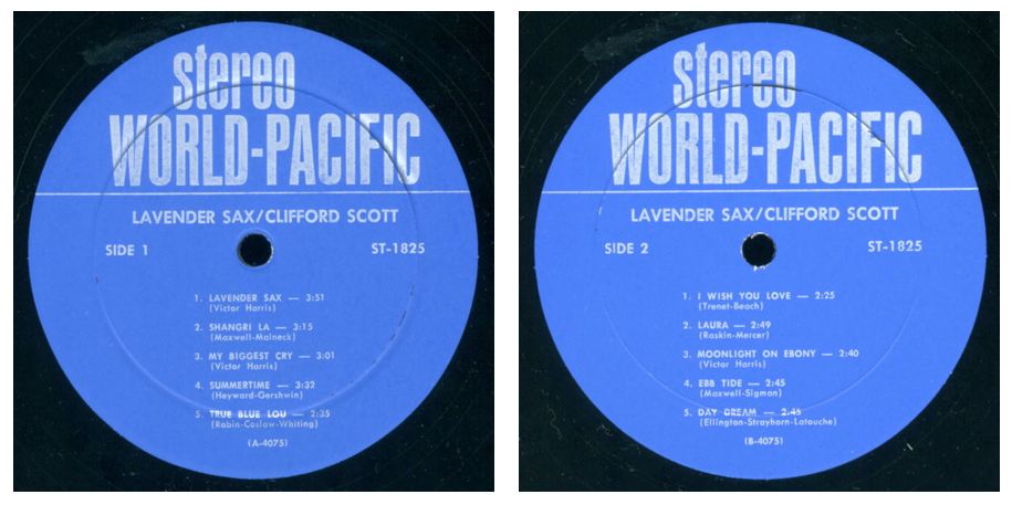 PACIFIC JAZZ / WORLD PACIFIC LABELOGRAPHY